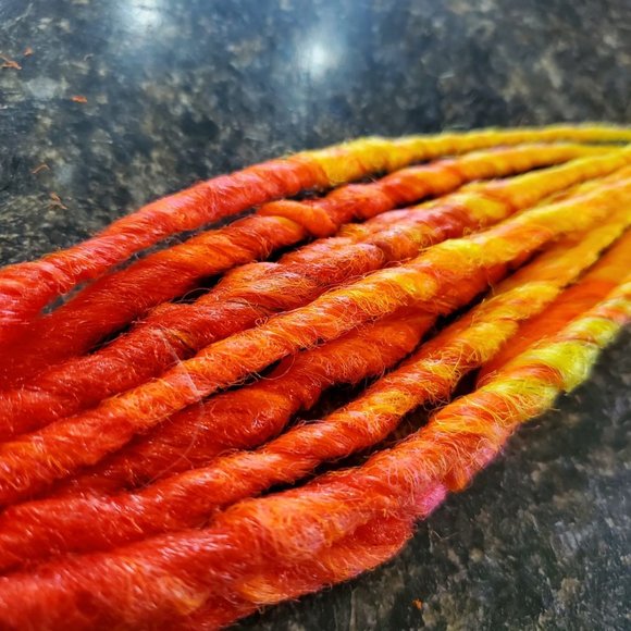 Damnation Hair | Hair | 5 Fire Flame Dreads Dreadlocks Hair Extension ...